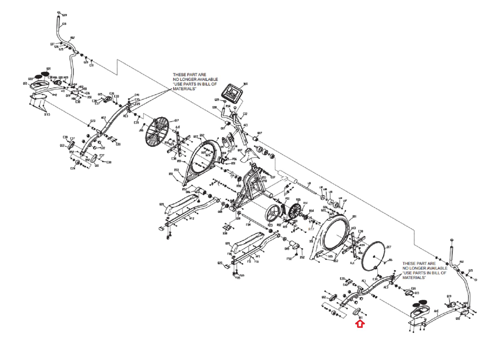 Right Roller Cover 001186-E Works with Vision Fitness X6200HRT X6100 X6200 X6000 Elliptical