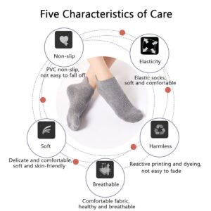 Amstt 4 Pairs Grip Socks for Womens Pilates Barre, Dance, Pilates, Yoga Non-Slip Socks (4 Pair Black)