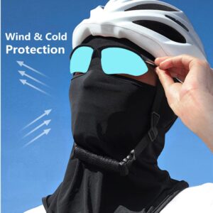 bodbop Balaclava Ski Face Mask Windproof Full Head Mask Sun UV Protection Face Cover for Men Women Outdoor Sports Cycling (Black)