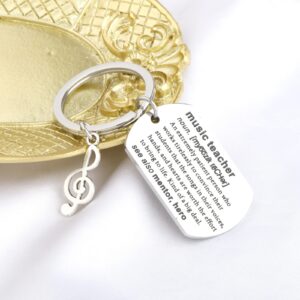 WSNANG Music Teacher Keychain Music Teacher Appreciation Gift Music Note Jewelry Gift for Music Instructors (Music Teacher DT)