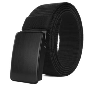 awlyfm mens stretch belts elastic canvas webbing belt for men black for men big and tall 55inch