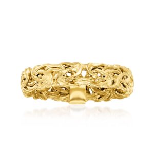 canaria 10kt yellow gold byzantine ring. size 8