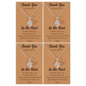 choice of all 2/3/4/6/8pcs bridesmaid gifts bridesmaid necklace for women tie the knot necklace wedding gifts bridesmaid proposal gifts