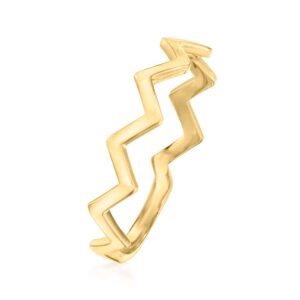 Canaria 10kt Yellow Gold Zigzag Ring. Size 9