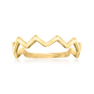 canaria 10kt yellow gold zigzag ring. size 9