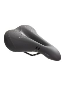 terry liberator y gel italia saddle - ergonomic foam/gel padded bike seat - men's comfortable seat cushion, bike seats for men - dura-tek synthetic cover, center cutaway