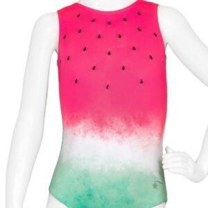 Destira Gymnastics Leotards for Girls, One in a Melon, Super Soft Leotards with Matching Scrunchie - Dance, Cheer, Yoga, & More, Child Medium (8)