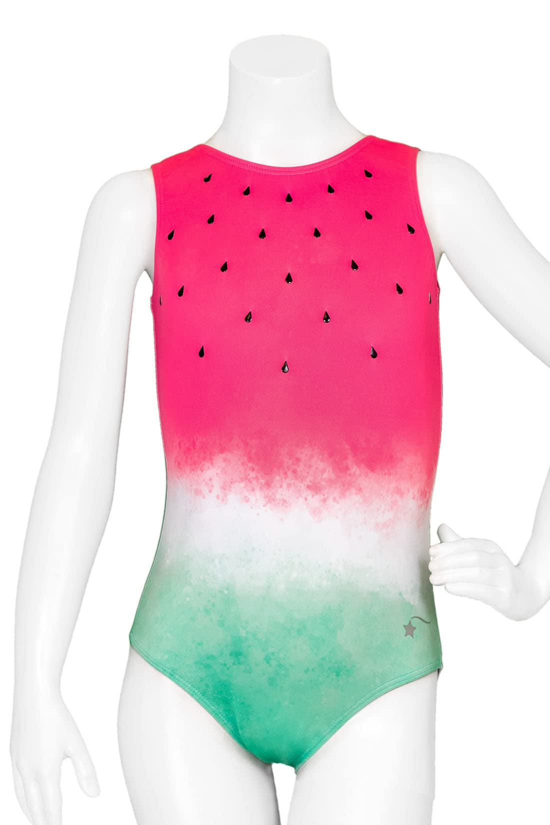 Destira Gymnastics Leotards for Girls, One in a Melon, Super Soft Leotards with Matching Scrunchie - Dance, Cheer, Yoga, & More, Child Medium (8)