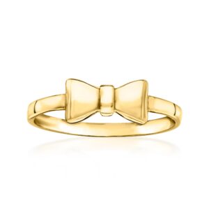 canaria 10kt yellow gold bow tie ring. size 8