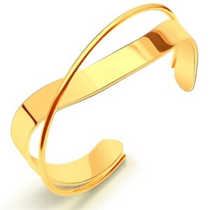 xoocs cuff bracelets for women open bangles gold bracelet 18k gold plated designer jewelry gifts for teens