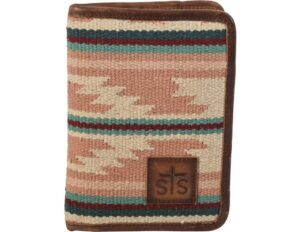 sts ranchwear women's western style aztec pattern palomino serape creadit card holder magnetic wallet