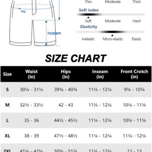 Little Donkey Andy 12 Inch Inseam Golf Shorts for Men Bermuda Quick Dry Elastic Waist Shorts for Hiking Travel Casual Blue 3XL