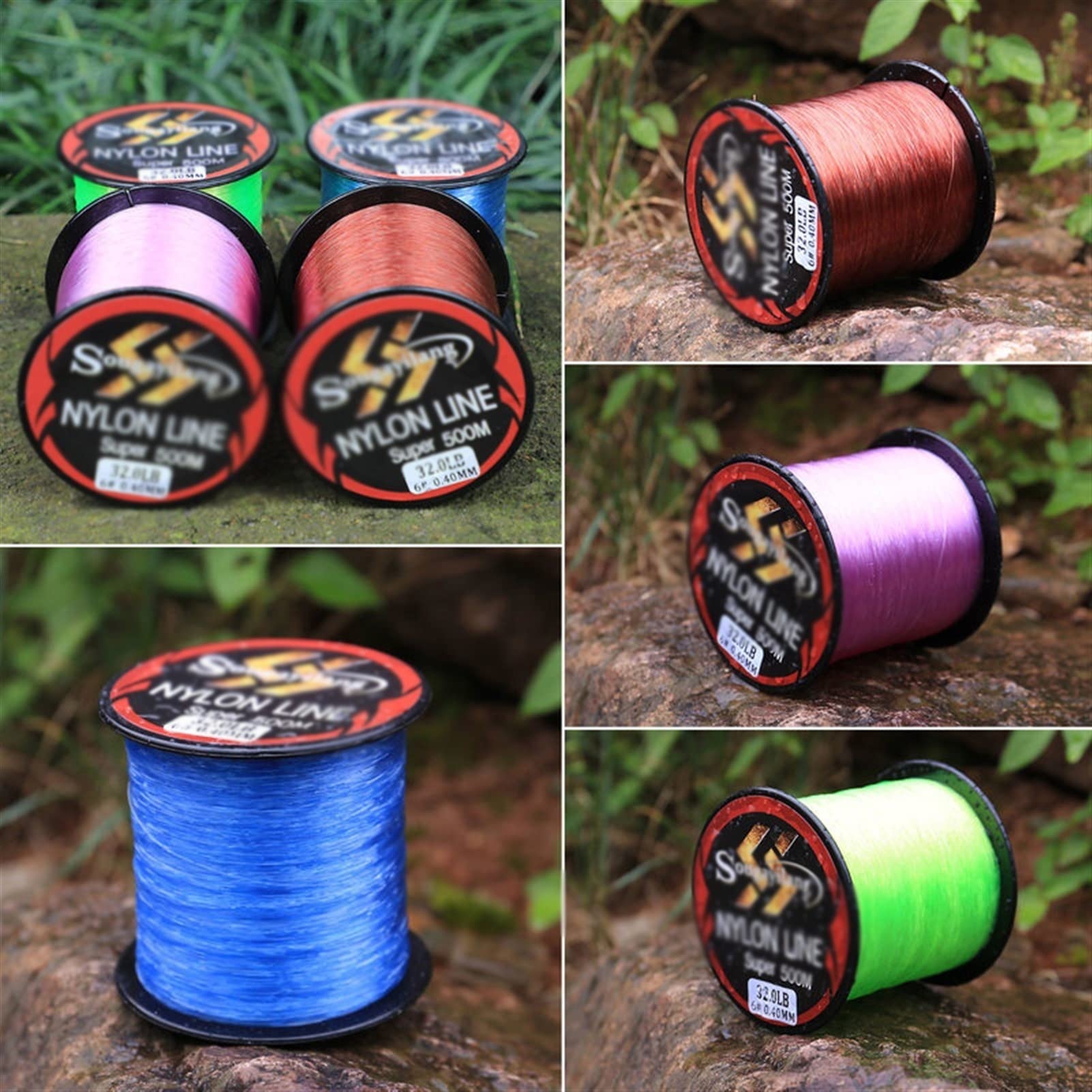 Fishing Lines 500M Monofilament Line 11-36.3LB Super Strong Nylon Fishing Line Leader Line Sinking Line Carp Fishing Accessories Fishing Tool (Color : 500m Purple, Size : 0.23mm 14.5LB)