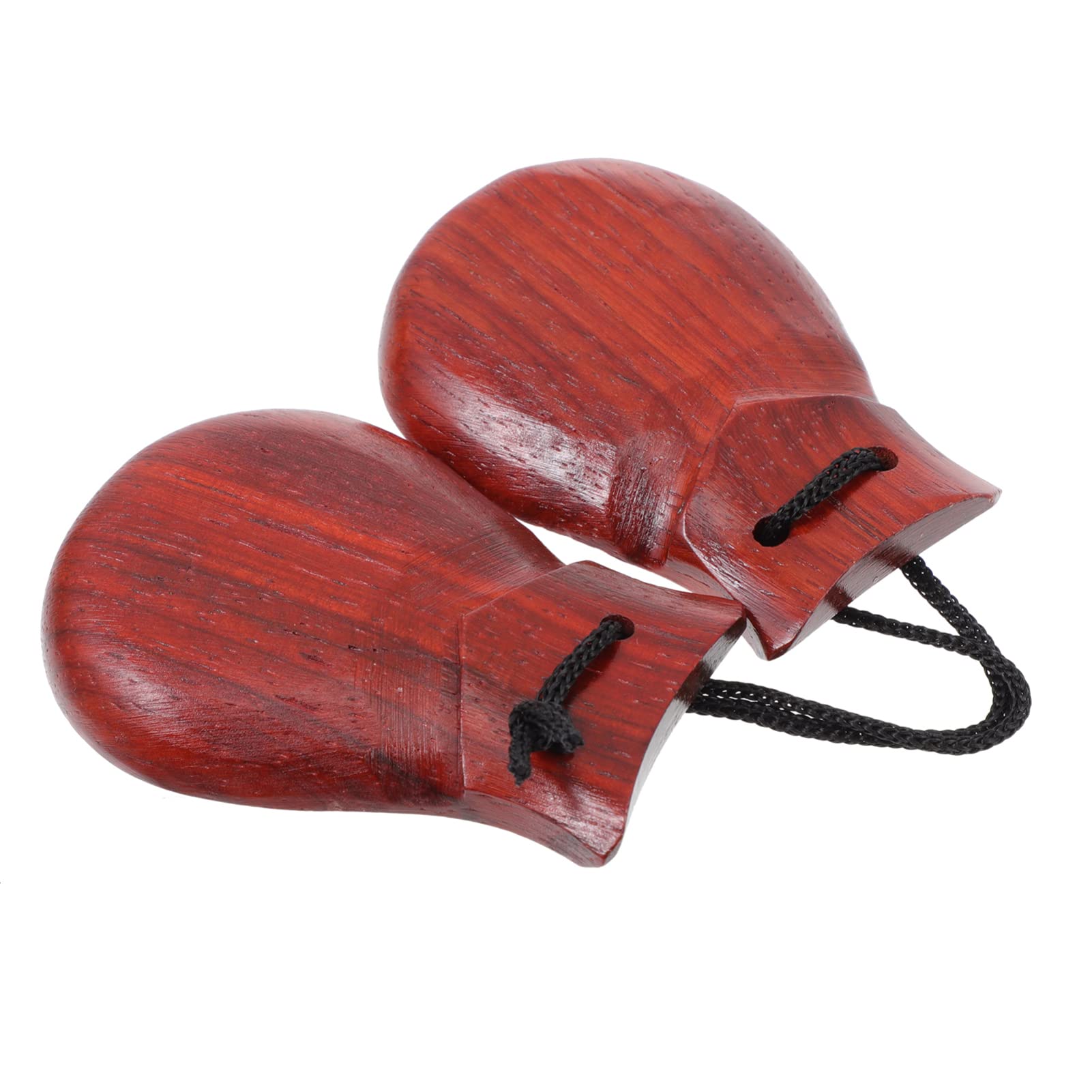 Vaguelly Spanish Castanets, 1 Pair Castanets With String Wood Nashiki Percussion Instrument for Adults