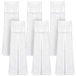 moukeren 6 pcs football towel quarterback football field towel football hand towels cotton closed loop gym towel with hook and loop fastener for football sport accessories (white)