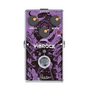 rowin vibrock chorus-tremolo monoblock pedal full size modulation guitar pedal true bypass re-02