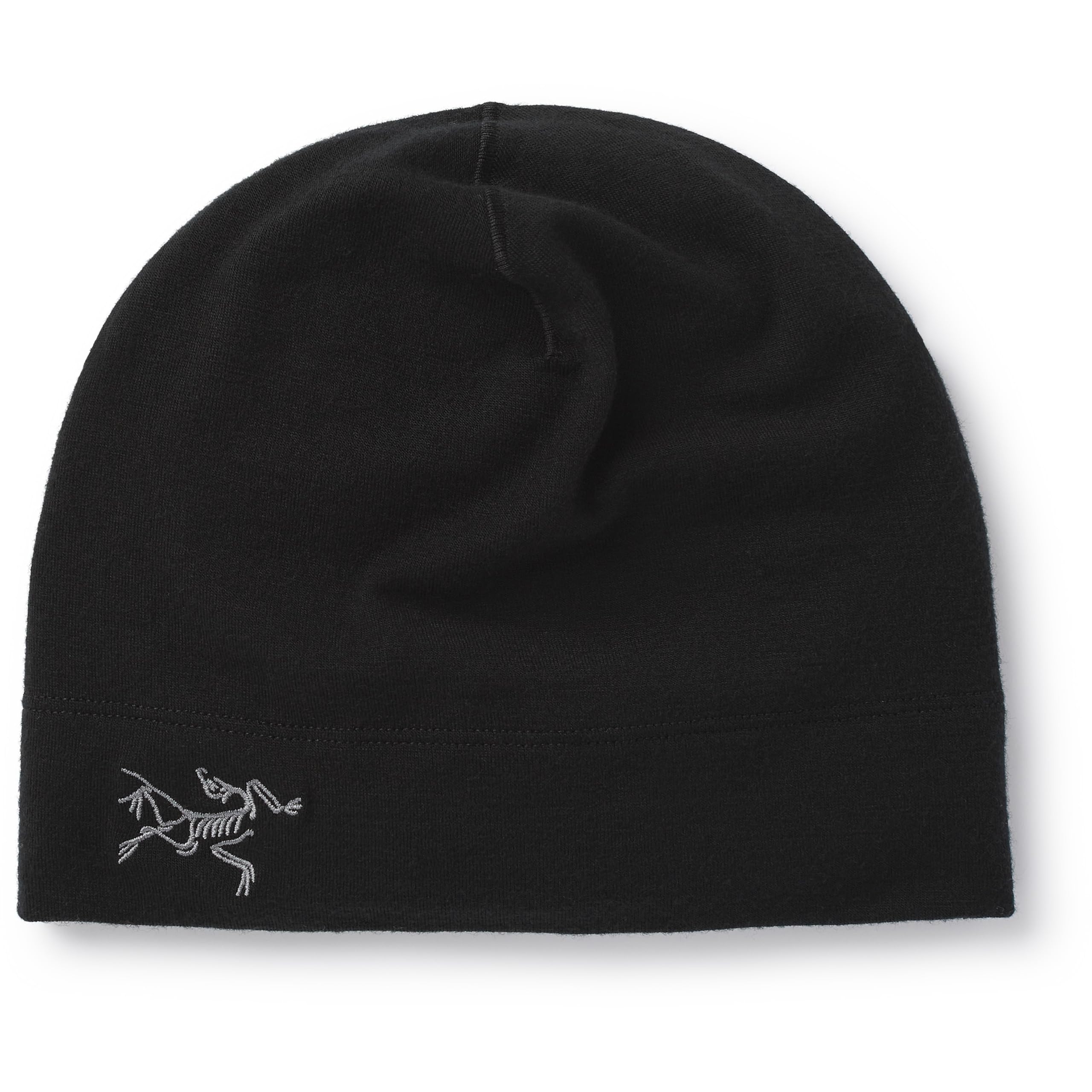 Arc'teryx Rho Lightweight Wool Toque | Streamlined Merino Wool Beanies | Thermal Efficiency, Breathable & Versatile Lightweight Beanie Hat for Various Outdoor Adventures | Black, Small Medium