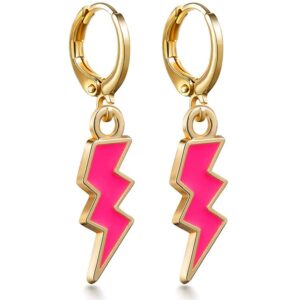 9 pairs /18 pairs, college style earrings, fashion personality earrings, smile heart star lightning and colorful pendant, make you look more vibrant, energetic, young.（age：over 3 years old）