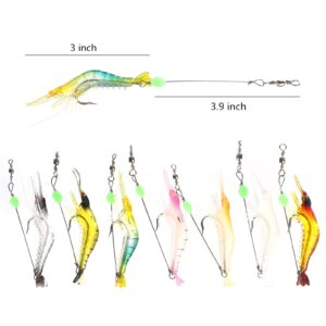 Taigek Fishing Lures Bass Kit Soft Plastic 14PCS Fishing Jigs Freshwater Fishing Lures Saltwater Jig Heads for Bass Fishing