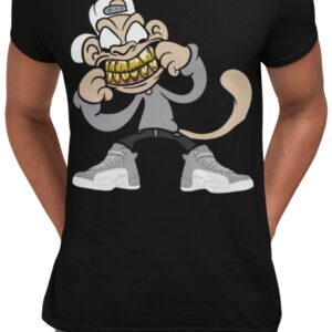 Jordan 5 Retro Concord Monkey Man Grill Men's Matching T Shirt, Jordan 5 Concord Shirt to Match Gift for Jordan 5s Tee Black