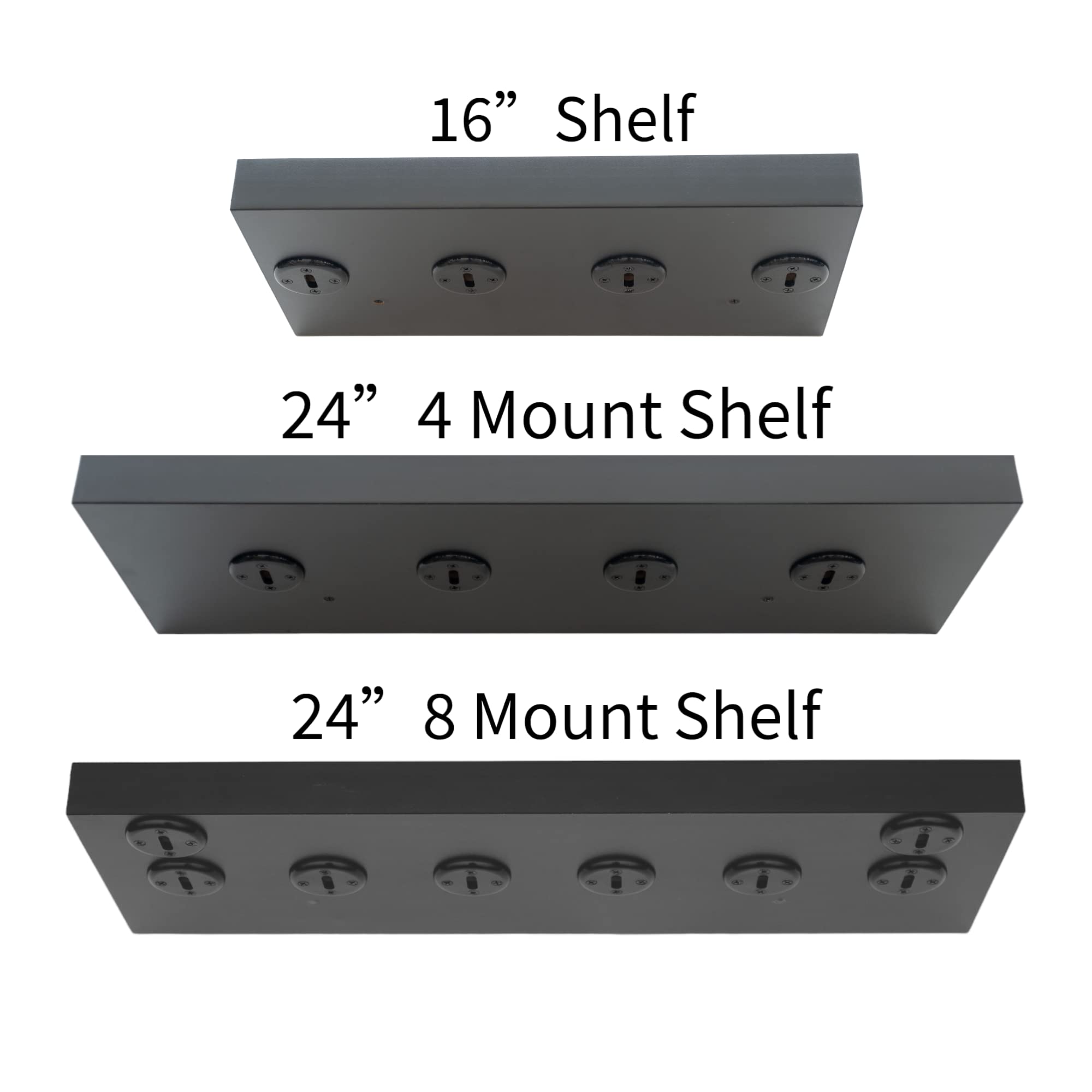 Bendy3D Solutions 16" Tonal Accessory Shelf - (Black, 16" Shelf - 4 Mounts)