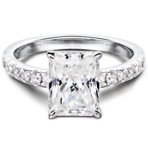 rinxes radiant cut moissanite rings 7x9mm 3ct d color vvs1 925 sterling silver women's moissanite engagement ring size 5-10 (moissanite, 10)