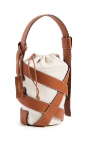 staud women's hive bucket bag, cream/tan, one size