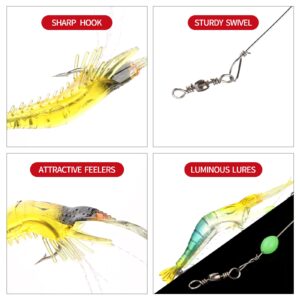 Taigek Fishing Lures Bass Kit Soft Plastic 14PCS Fishing Jigs Freshwater Fishing Lures Saltwater Jig Heads for Bass Fishing