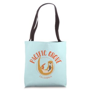 pacific grove california sea otter design tote bag