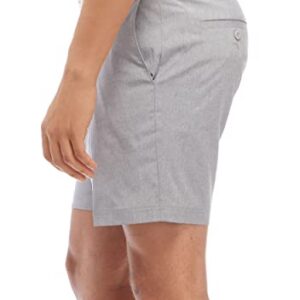 PGA TOUR Men's 7" Flat Front Golf Shorts with Active Waistband, Light Grey Heather, 42