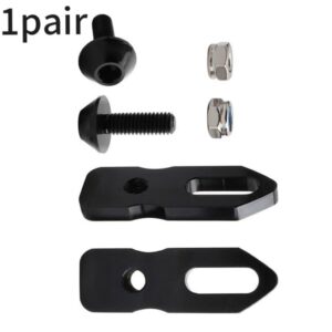 1Pair Mountain Bicycle V Brake Extension Seat, Aluminum Alloy Seat Converter Adapter, Converter Brake Rack Adapter Brake Bracket Bike Bicycle Accessories Black