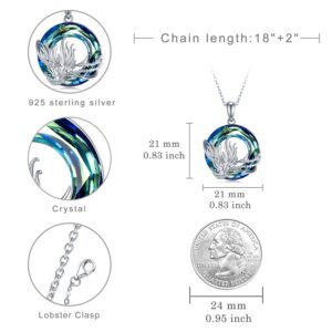 SVODEA Phoenix Pendant Necklaces for Women 925 Sterling Silver Crystal Phoenix Necklaces Phoenix Nirvana Firebird Jewelry Anniversary Birthday Gift for Women