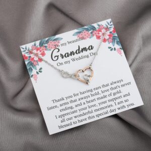 FOTAP To My Grandma On My Wedding Day Gift Grandmother Wedding Gift To Grandmother Of The Bride Present From Granddaughter (Grandma Wedding NC)