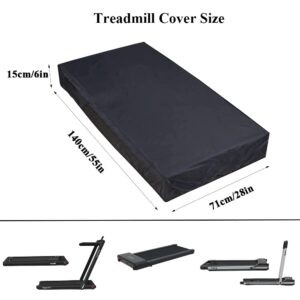 Onlyme Treadmill Cover, Treadmill Cover Waterproof Outdoor for Under Desk Electric Treadmill, Folding Treadmill Covers from Dust Black