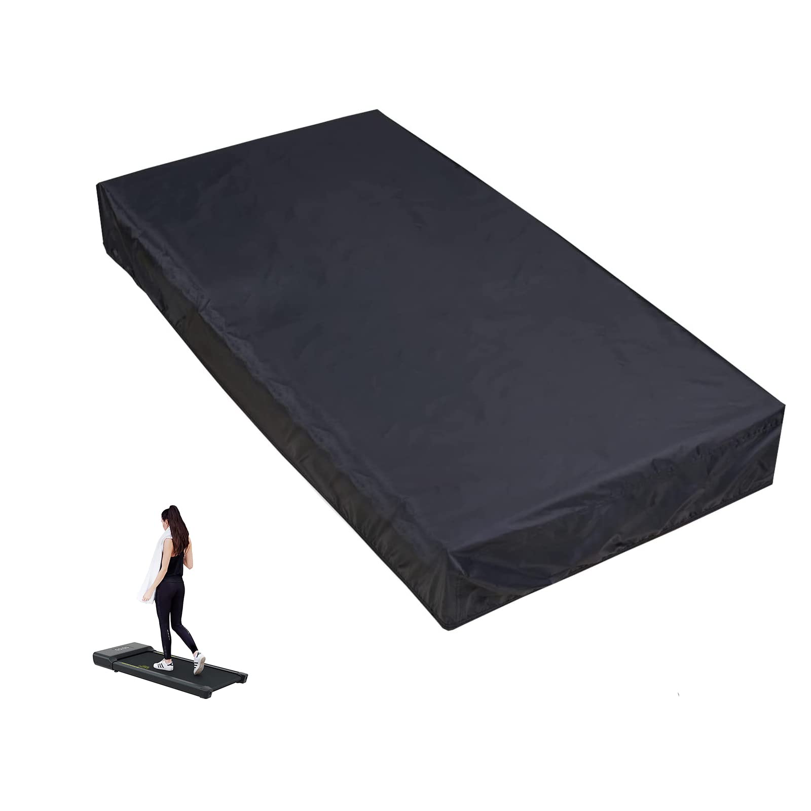 Onlyme Treadmill Cover, Treadmill Cover Waterproof Outdoor for Under Desk Electric Treadmill, Folding Treadmill Covers from Dust Black