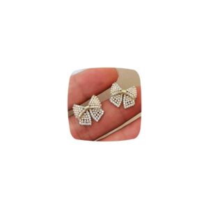 bow earrings dainty bling pretty stud earrings for women