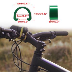 X AUTOHAUX 5Pcs Road Bicycle Moutain Bike MTB Brake Cable Derailleur Line Case Aluminum Alloy C Shape Buckle Clasps C Shape Clips Outdoor Cycling Parts Green