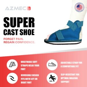 Azmec Economy Super Cast Shoes, Postoperative Cast Boot For Fracture Feet, Supports Surgical Foot Protection, Stables Ankle Joints Support Bunion Hammertoe Post Surgery Brace Foot (Small Shoe Size 8 1/2" L X 4" W)