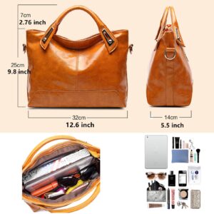 PHEVOS Fashion Handbags Tote Bag Hobo Purse Satchel Shoulder Bags Soft PU Leather for Women,Ladies