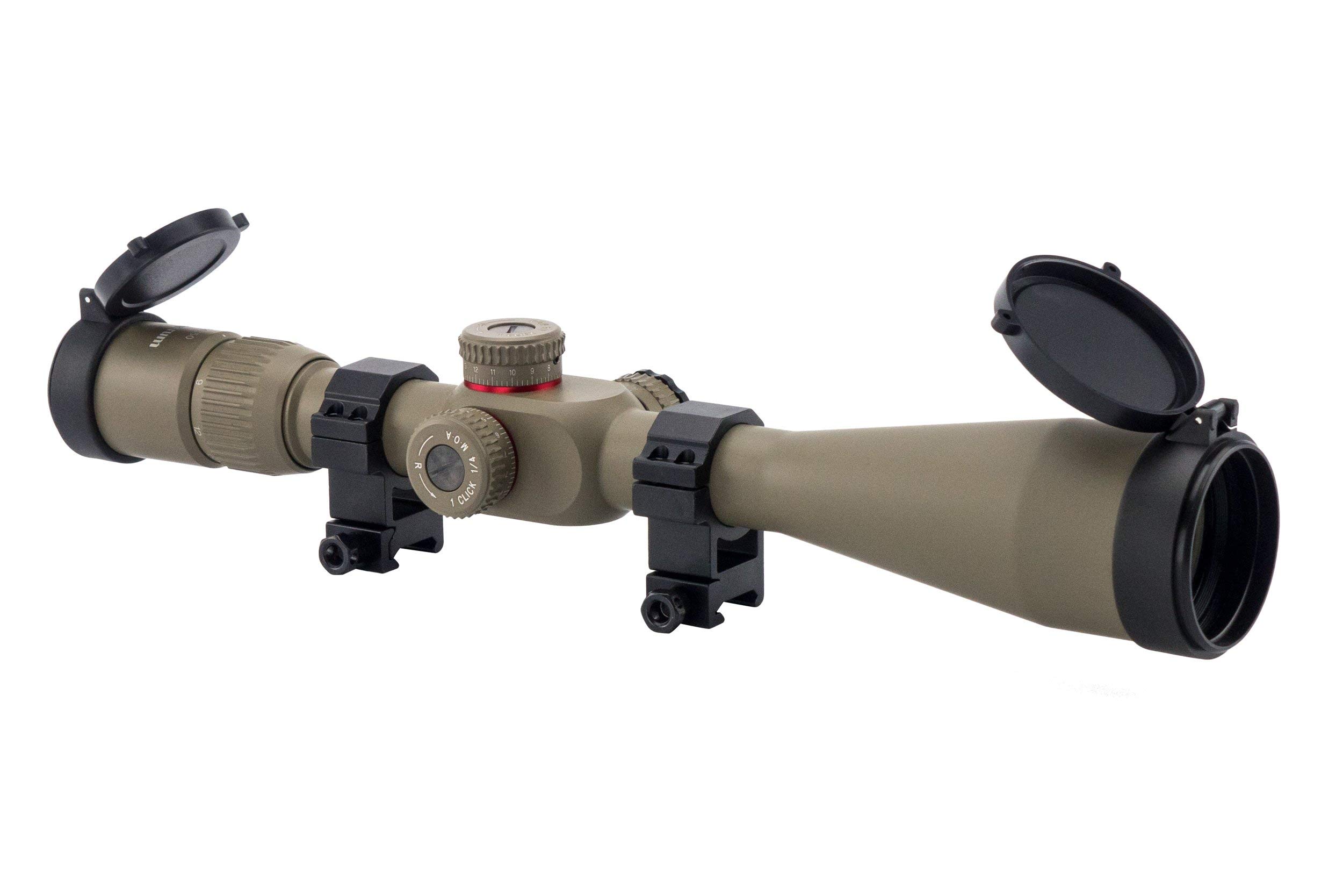 Monstrum G2 6-24x50 FFP Rifle Scope | Flat Dark Earth | Monstrum SS-H Scope Sunshade | Bundle