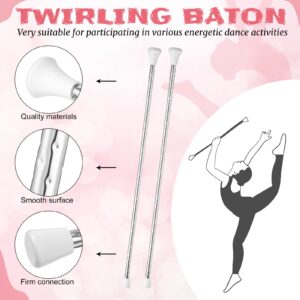 HyDren Twirling Baton Unisex Kids' Gymnastics Dance Baton Metal Baton Marching Band Baton Parade Baton Stick for Talent Shows, Artistic Dancing, Baton Twirling (24 Inch)