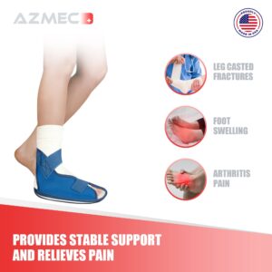 Azmec Economy Super Cast Shoes, Postoperative Cast Boot For Fracture Feet, Supports Surgical Foot Protection, Stables Ankle Joints Support Bunion Hammertoe Post Surgery Brace Foot (Small Shoe Size 8 1/2" L X 4" W)