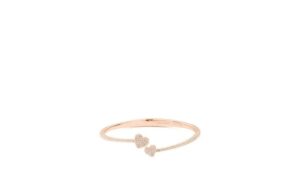 kate spade new york yours truly pave open hinge cuff bracelet, rose gold plated metal, os