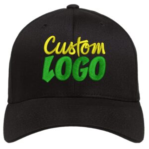 embroidered custom logo baseball cap design your own dad hat personalized adjustable men women black