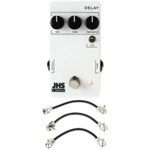 jhs 3 series delay pedal with 3 patch cables