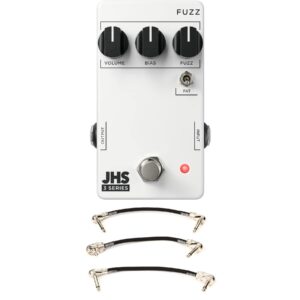 jhs 3 series fuzz pedal with 3 patch cables