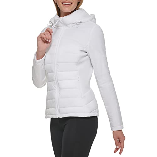 Calvin Klein womens Outerwear puffer,WHITE,Small