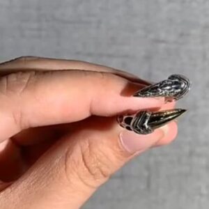 925 Sterling Silver Dragon Claw Ring for women men ~ Silver Claw Ring ~ adjustable ring