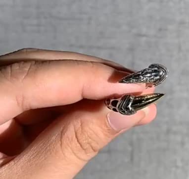 925 Sterling Silver Dragon Claw Ring for women men ~ Silver Claw Ring ~ adjustable ring