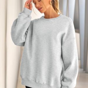 EFAN Hoodies for Women Sweatshirts Oversized Sweaters Winter Outfits Clothes Fall 2024 Casual Soft Gym Fashion Pullover Tops Grey M